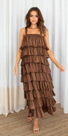 Chocolate fru fru dress – Lilly Pilly Style Boutique